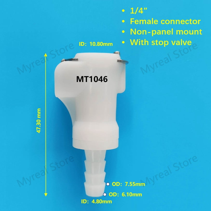 1-4 Female-Plastic Quick Connect Pipe Fittings, Barb Fittings, Inline ...