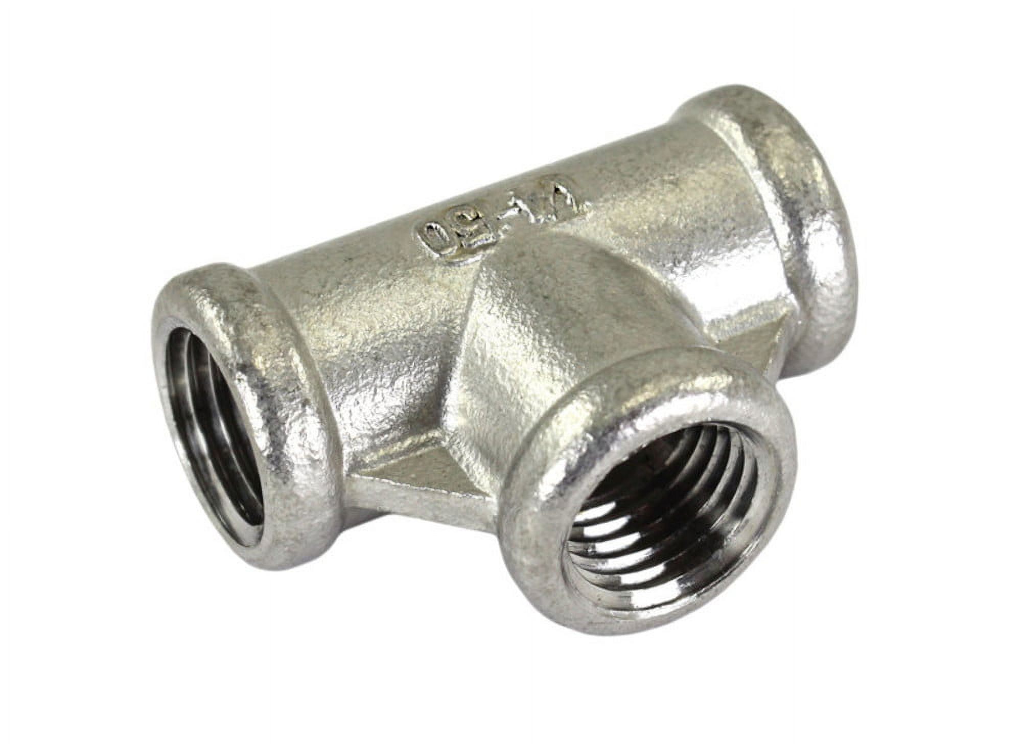 1/4" Female Ports Stainless Steel Fittings Tee - Walmart.com