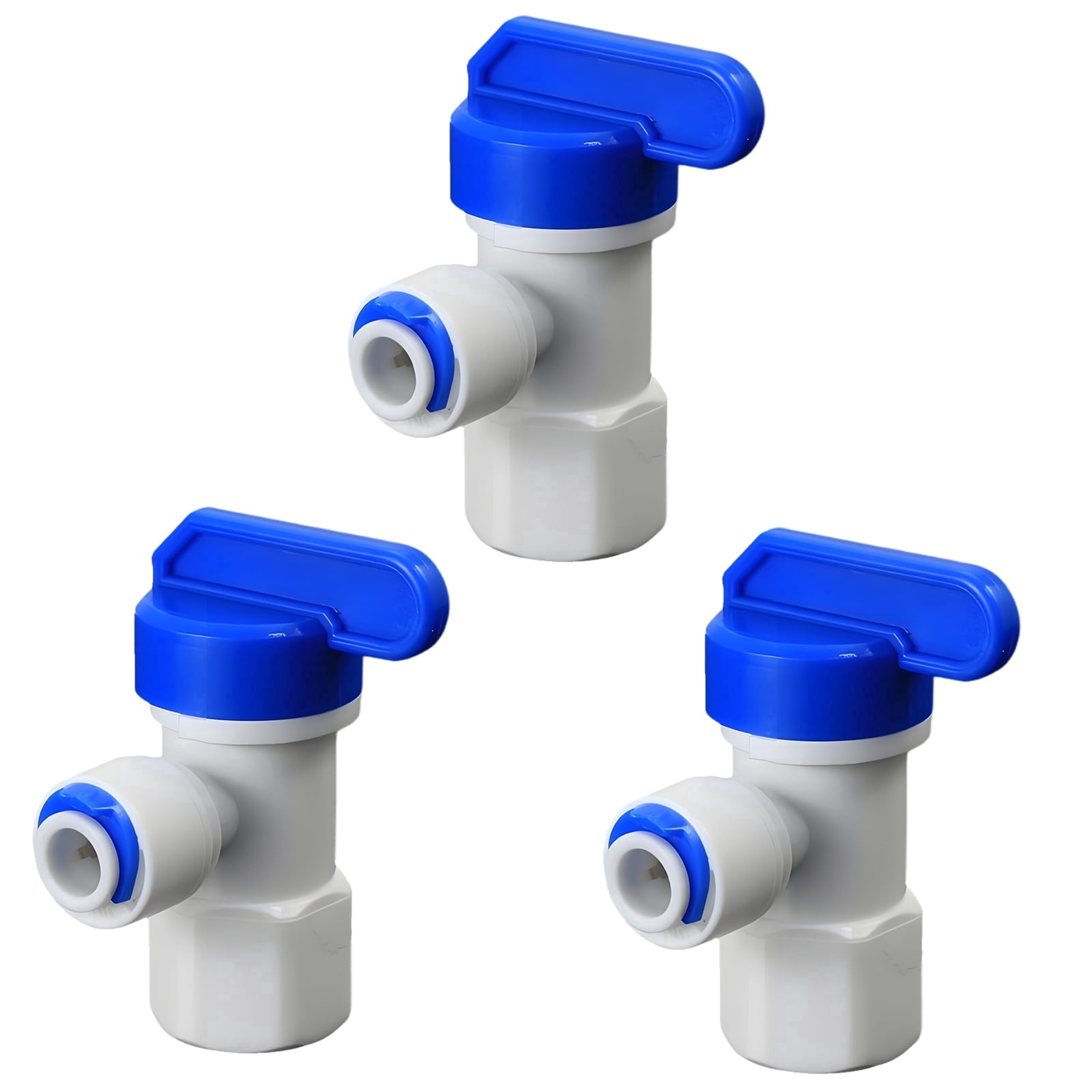 1/4" Female Thread x 1/4" PE Hose Ball Valve, Push-In Quick Connect ...
