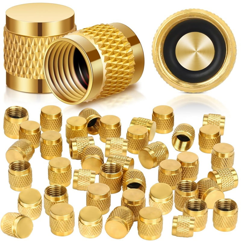 NEW 1/4 Flare Cover, Round Brass with Neoprene O-Ring Seal, HVAC Valve ...