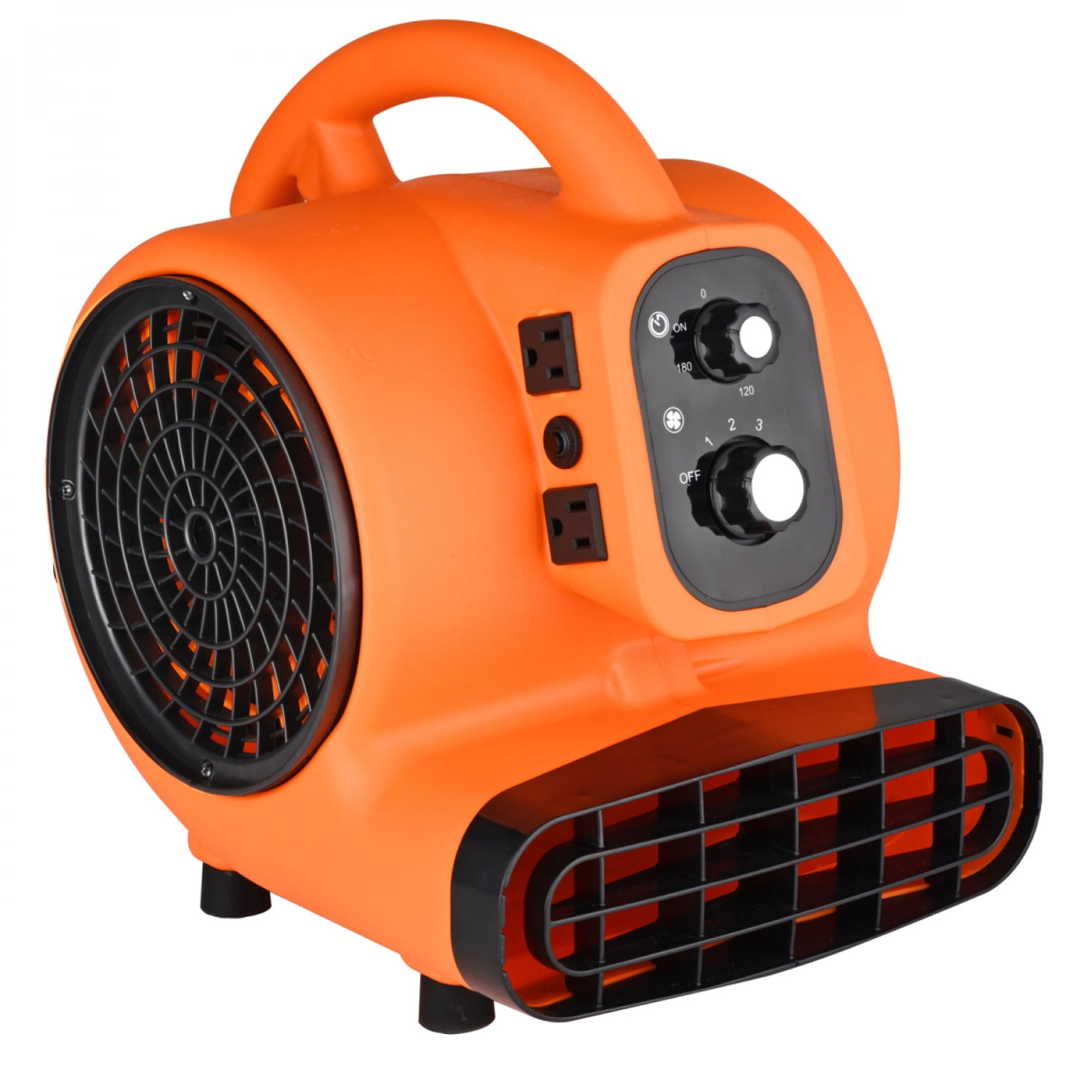 1 4 HP Floor Blower 1000 CFM Air Mover Portable Carpet Dryer Fan with 4 ...