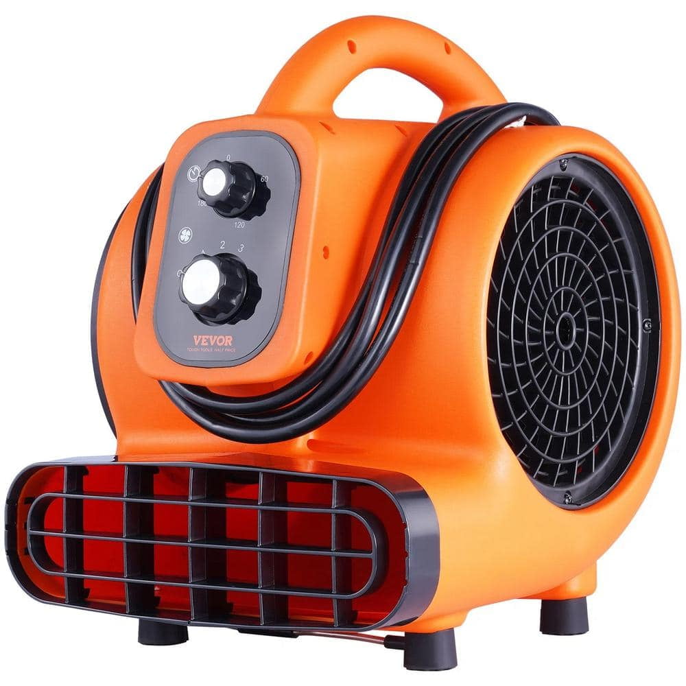 1/4 HP Orange 13 in. 1000 CFM Portable Floor Blower Air Mover Drying ...