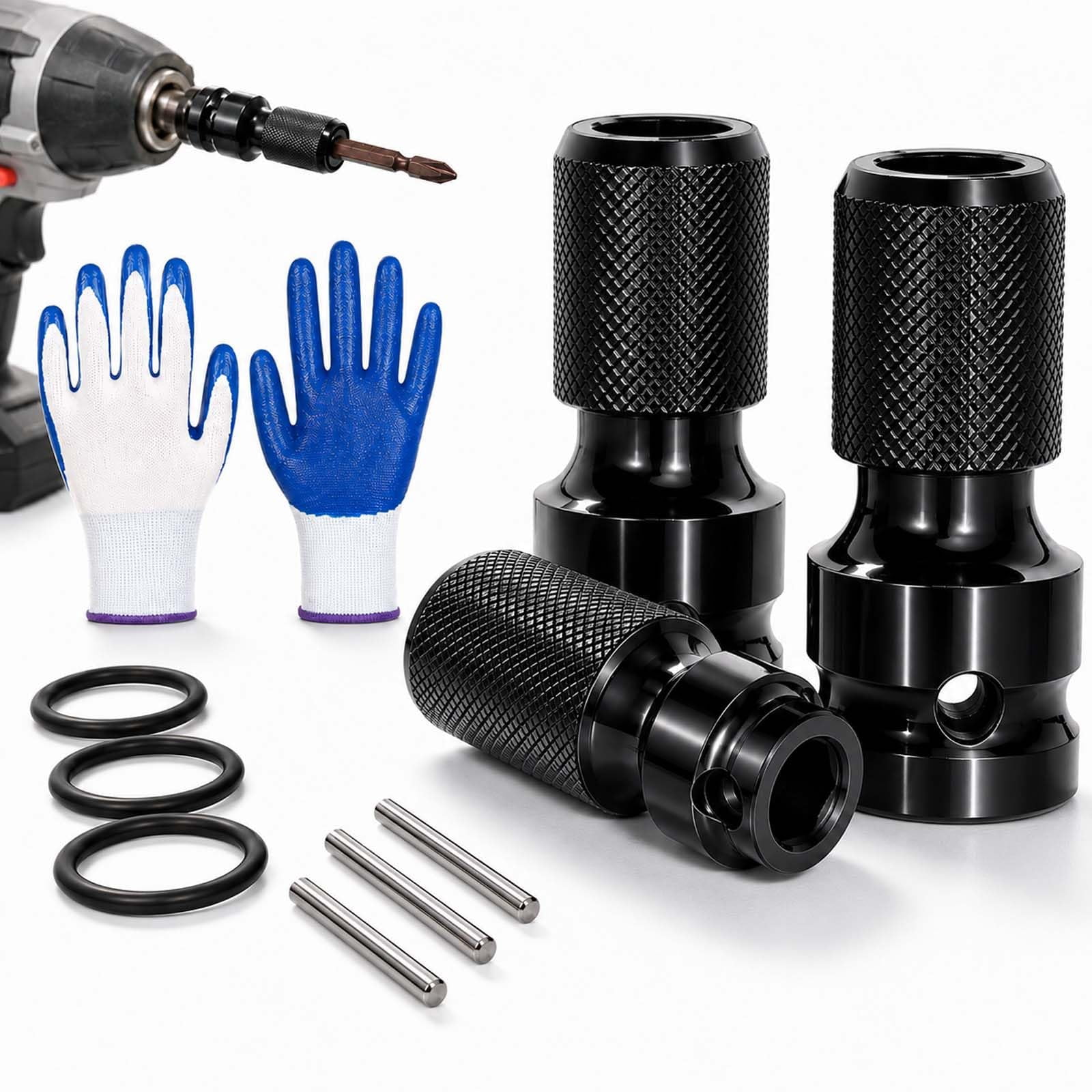 1/4" Hex Shank Socket Converter - 1/2" to 1/4",Hex Female Socket ...