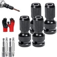 1/4" Hex Shank Socket Converter - 1/2" to 1/4", Quick Release Bit ...