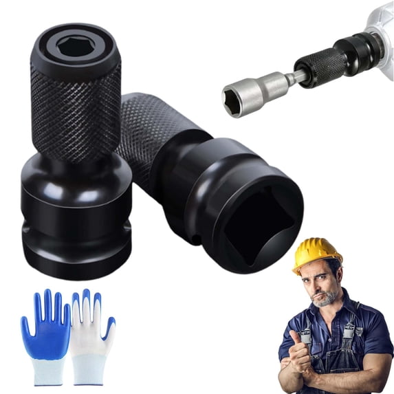 1/4" Hex Shank Socket Converter - 1/2" To 1/4", Quick Release Bit ...