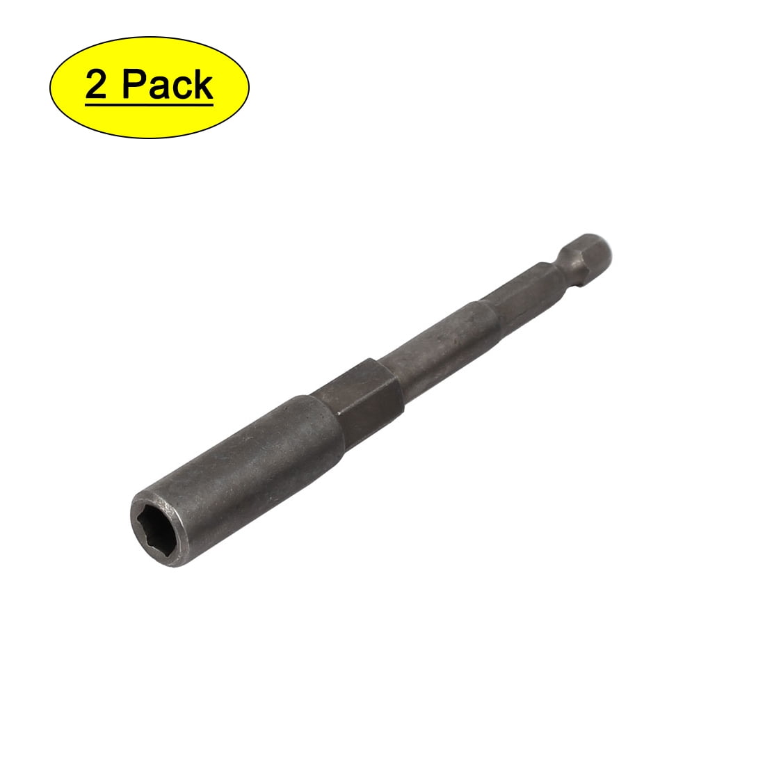 1/4" Hexagon Shank 7mm Deep Socket 100mm Length Metal Hex Nut Driver ...