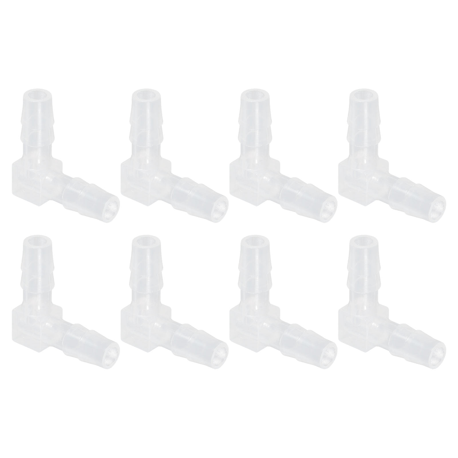 1/4" Hose Barb Fitting, 8 Pcs L Shaped 2 Way Plastic Equal Barbed ...