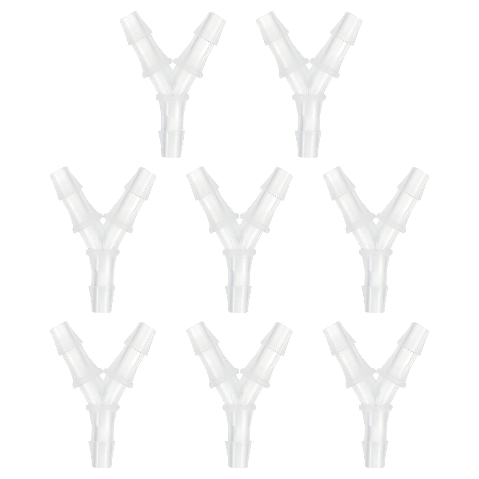 1/4" Hose Barb Fitting, 8 Pcs Y Shaped 3 Way Plastic Equal Barbed ...