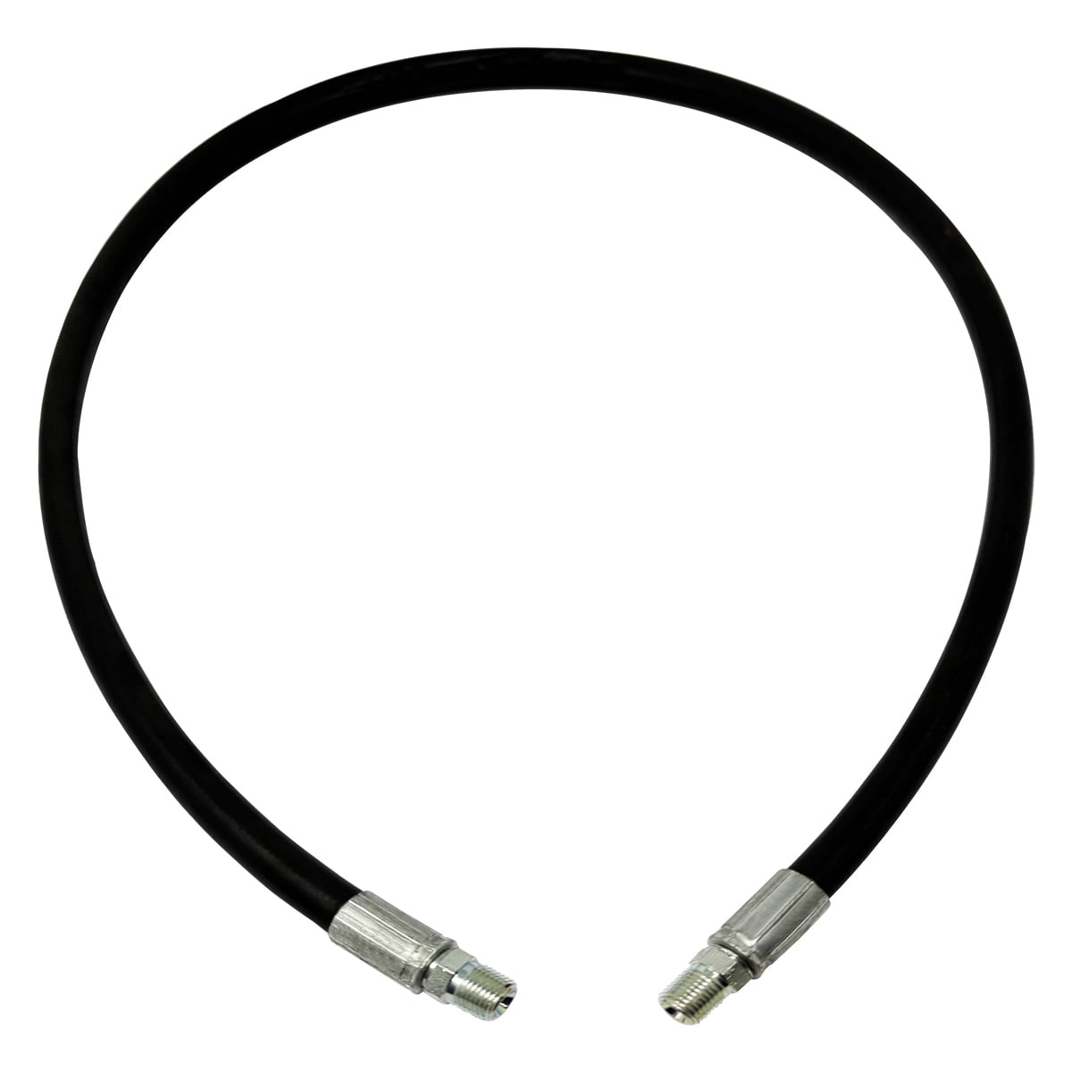 1/4" Hydraulic Hose Assembly, Double Wire Braid, Male NPT Straight x ...