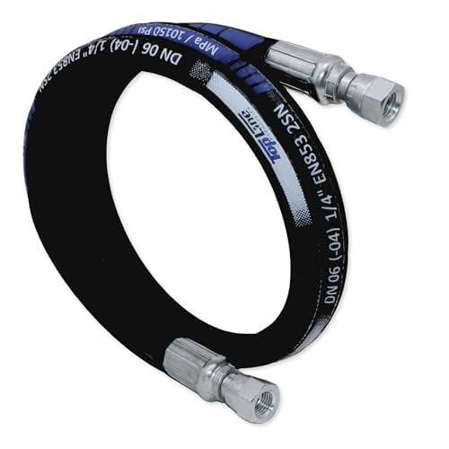 1/4" Hydraulic Hose Assembly with Female JIC X Female JIC 10,150 psi ...