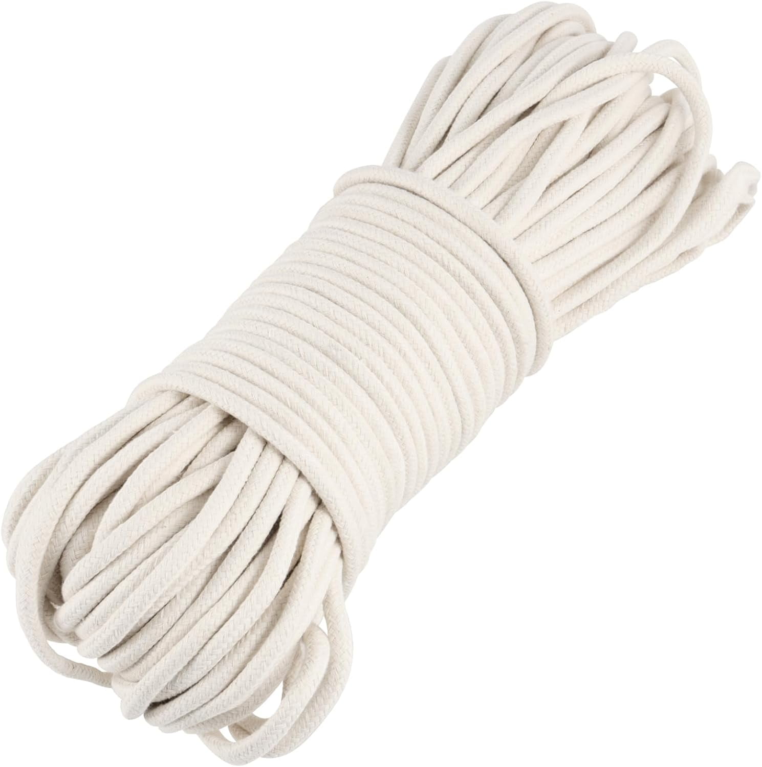 1/4 Inch 328 Feet White Natural Cotton Rope, Clothesline Rope, All ...