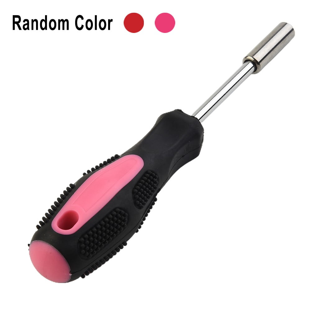 1/4 Inch 6.35mm Head Screwdriver Handle Hex Drive Red Magnetic Bit ...