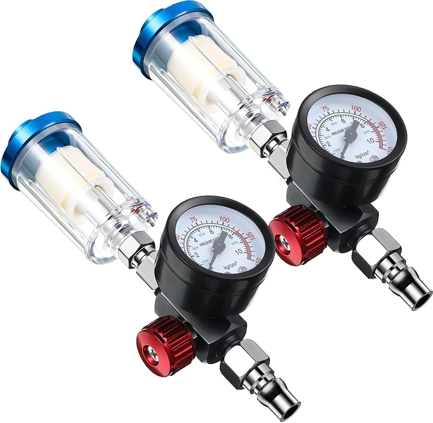 1/4 Inch Air Adjusting Regulator Valve with Pressure Gauge and Water ...