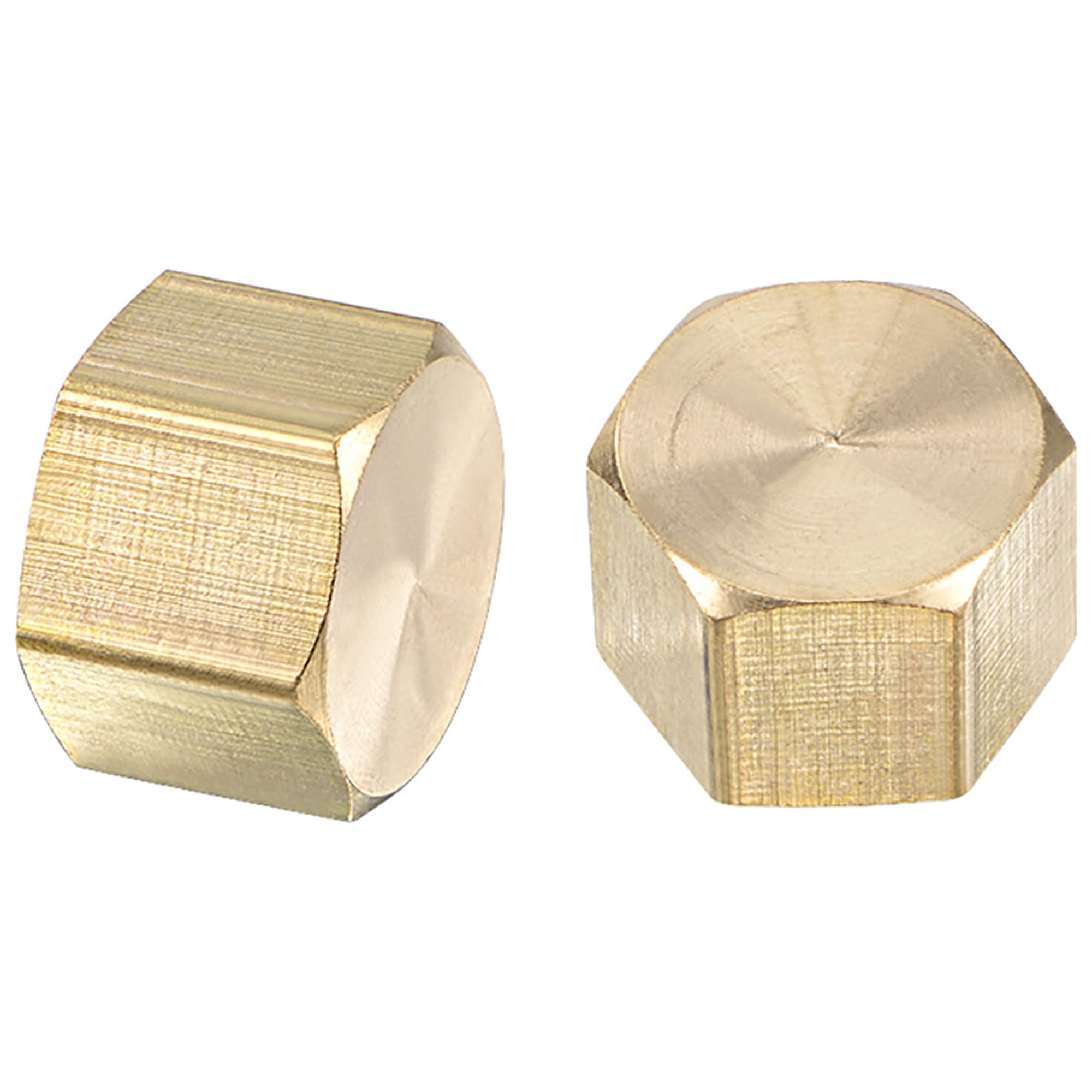 1/4-Inch Brass Cap 10 pcs G1/4 Female Pipe Fitting Hex Compression Stop ...