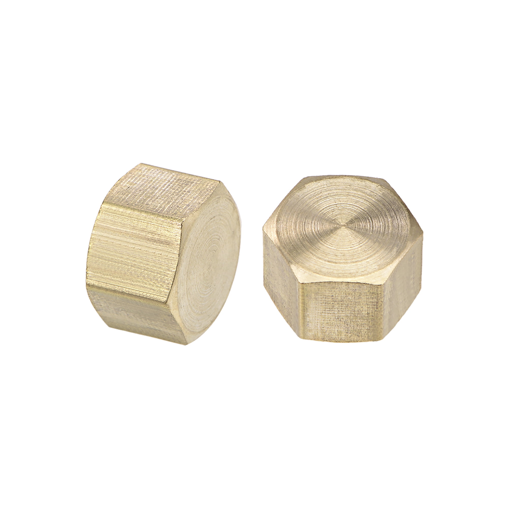 1/4-Inch Brass Cap 10 pcs PT1/4 Female Pipe Fitting Hex Compression ...