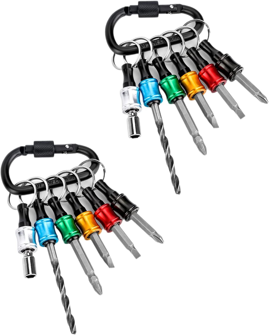 1/4 Inch Hex Shank Drill Bits Holder 2 Sets - Portable Six Color Coded ...