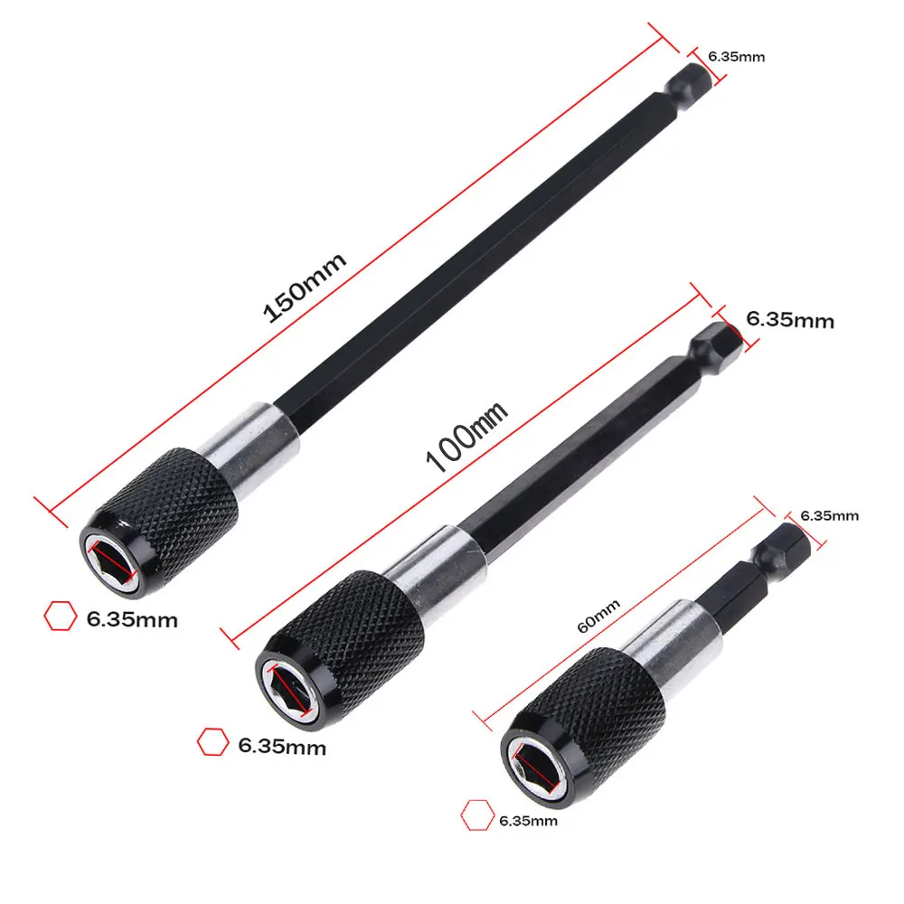 1/4 Inch Hex Shank Quick Release Electric Drill Magnetic Screwdriver ...