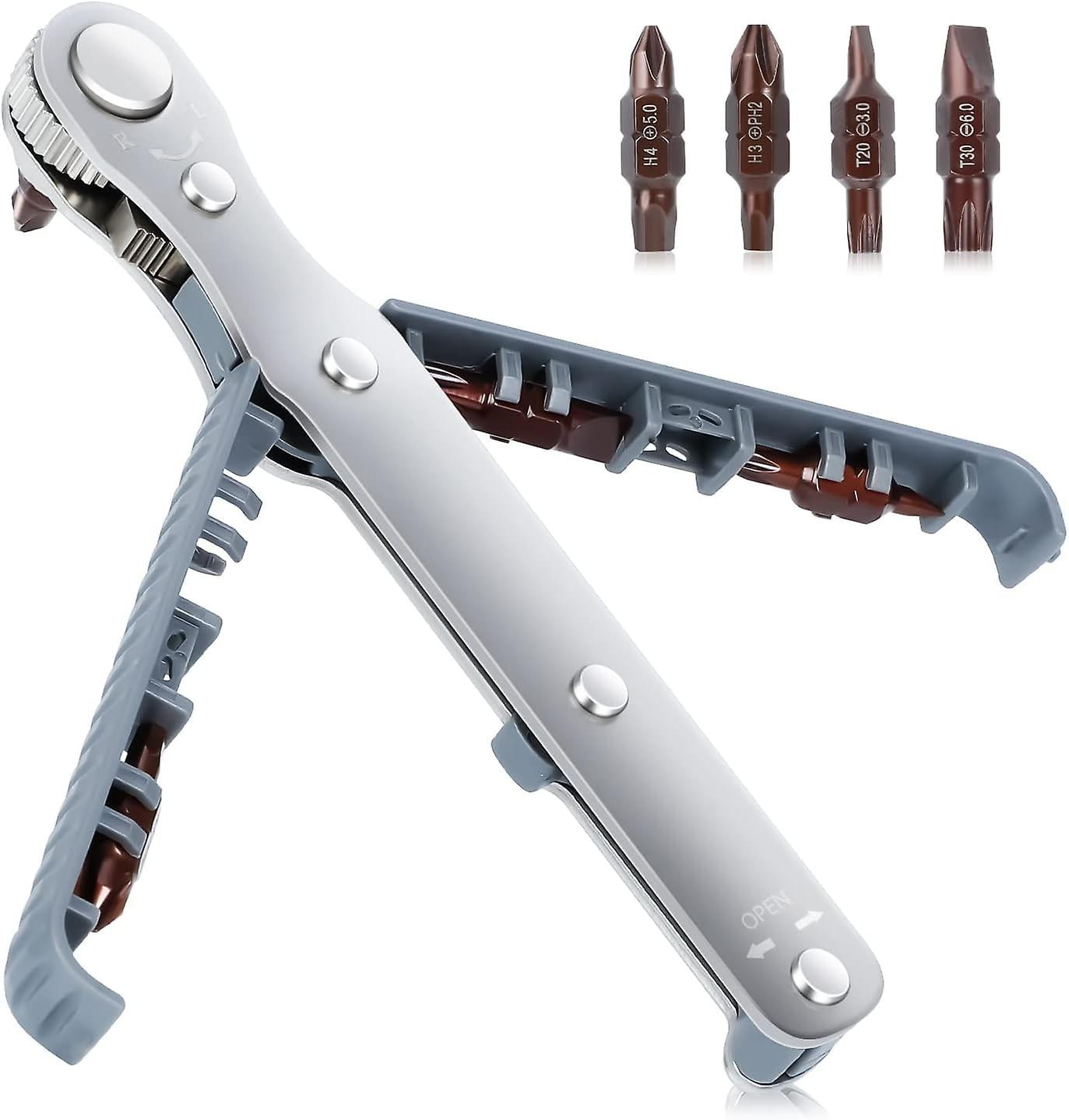 1/4 Inch Mini Ratchet Screwdriver Set, Tight Range, High Torque, Right ...