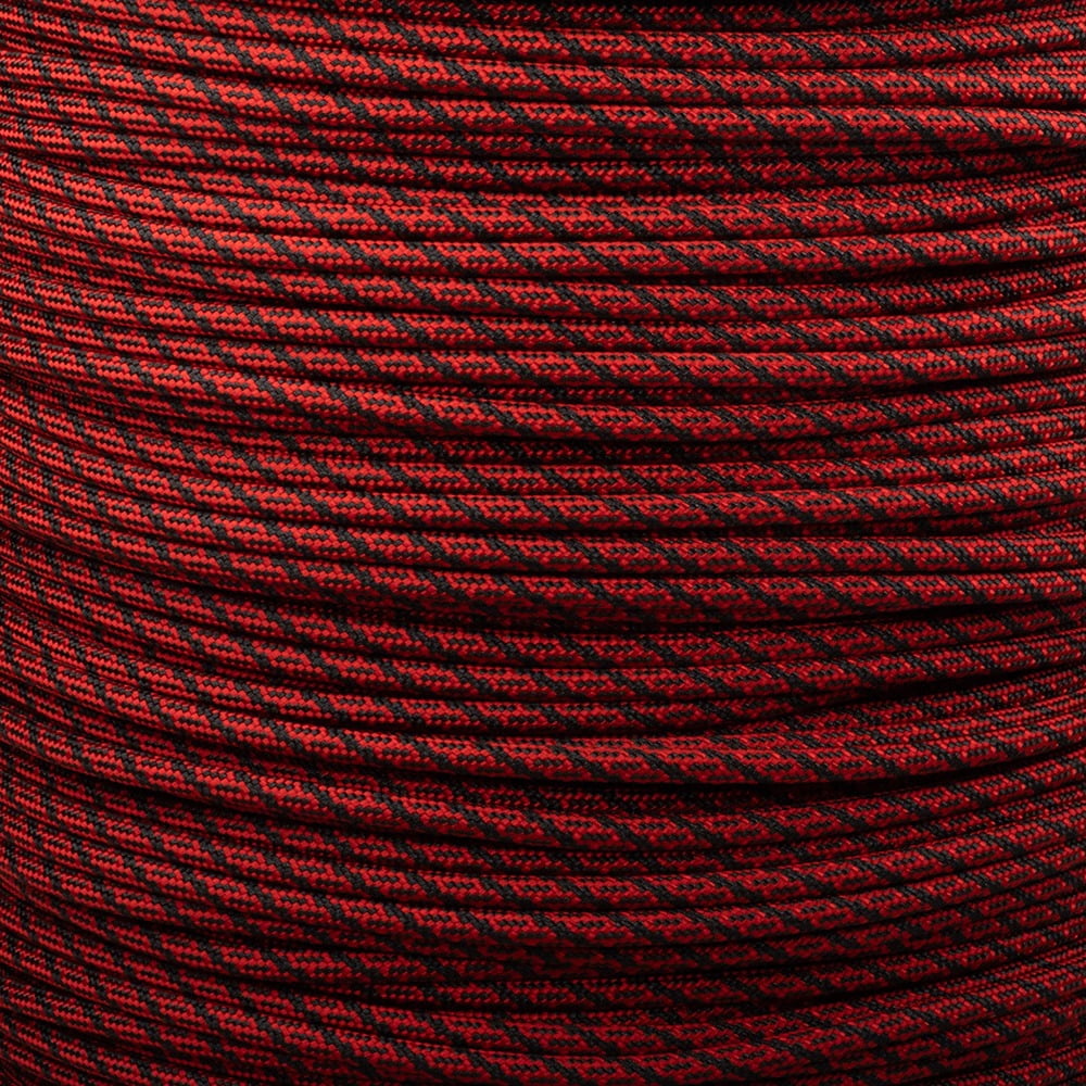 1/4 Inch Para-Max Paracord - Helix Red Black - 25 Feet - Walmart.com