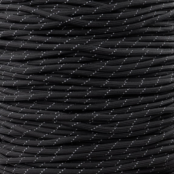 1/4 Inch Para-Max Paracord - Reflective Black - 25 Feet - Walmart.com