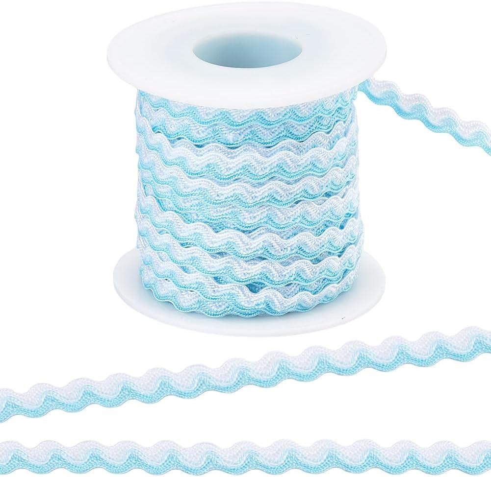 1/4 Inch RIC Rac Ribbon 17.5 Yards Two Color Rick Rack Wave Bending ...
