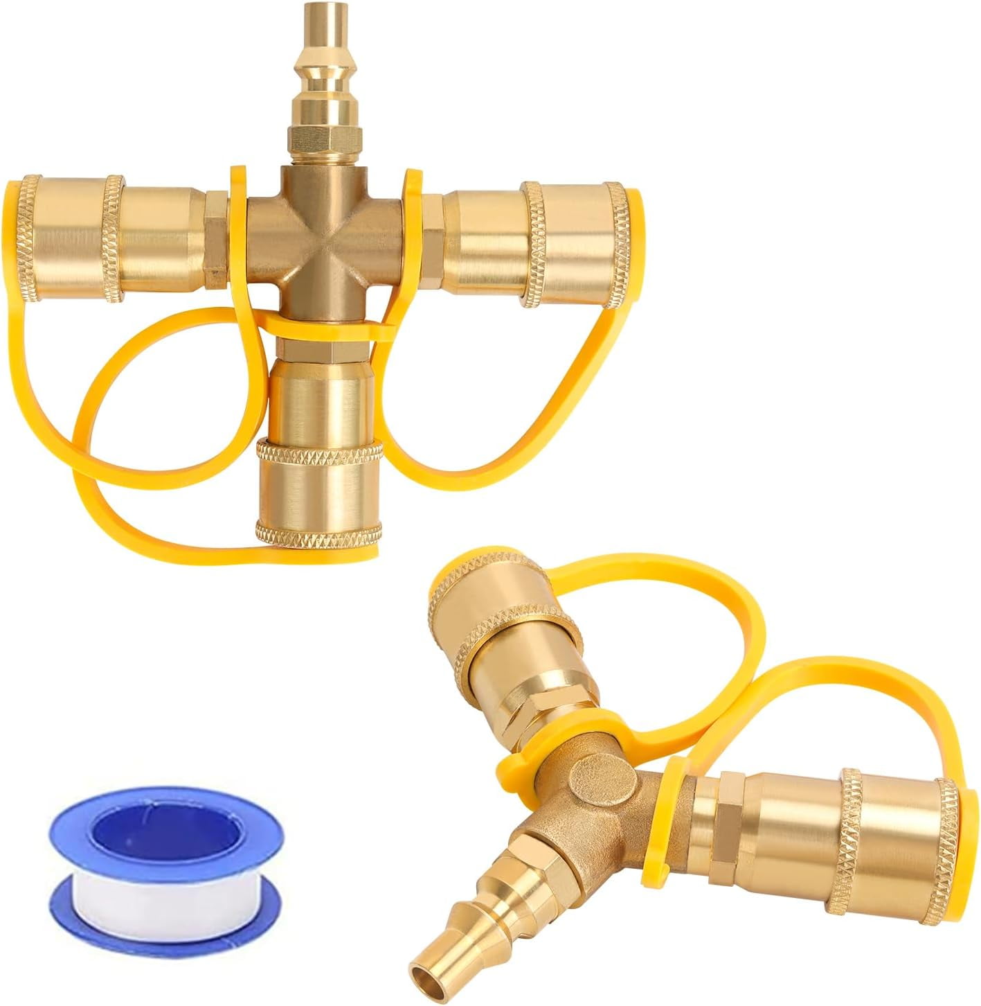 1/4 Inch RV Propane Quick Connect Splitter, Propane Y Splitter 2 Way ...