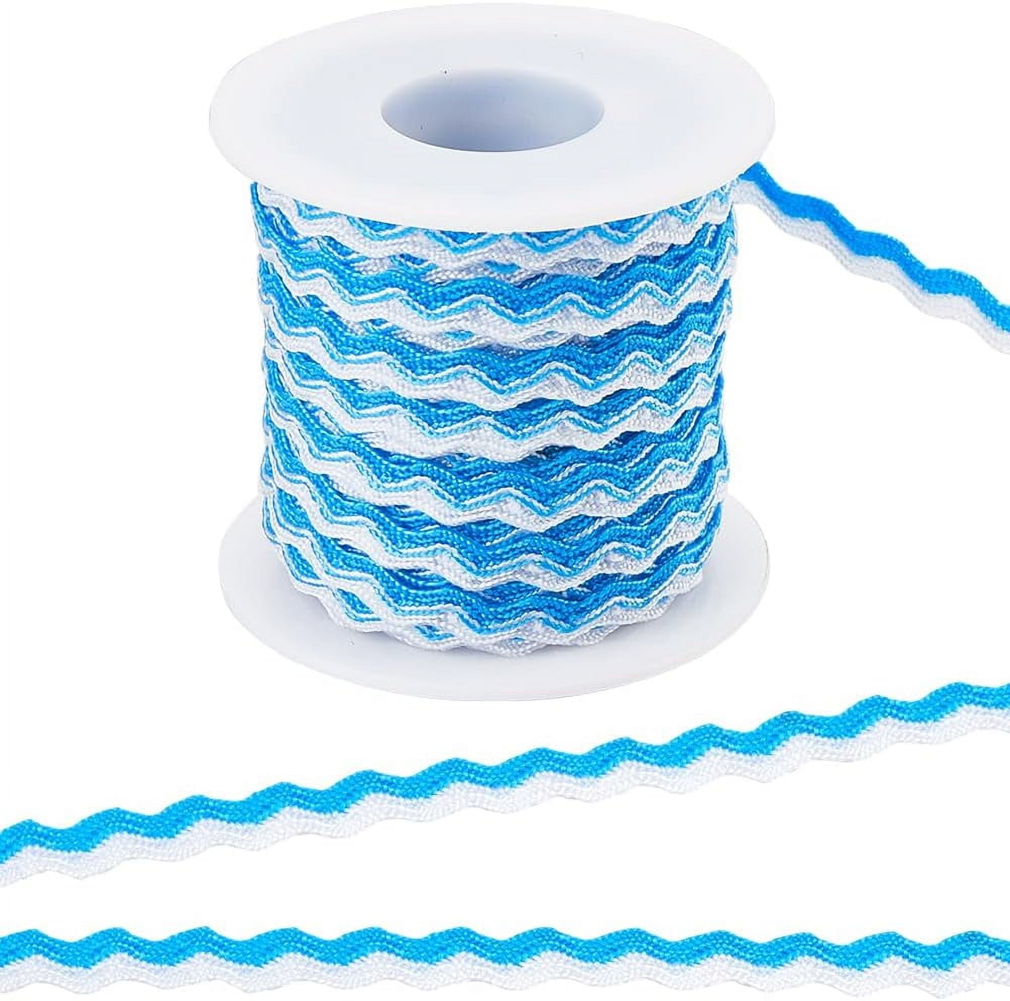 1/4 Inch Rick Rack Trim Wave Bending Fringe Ribbon 17.5 Yards Two Tone ...