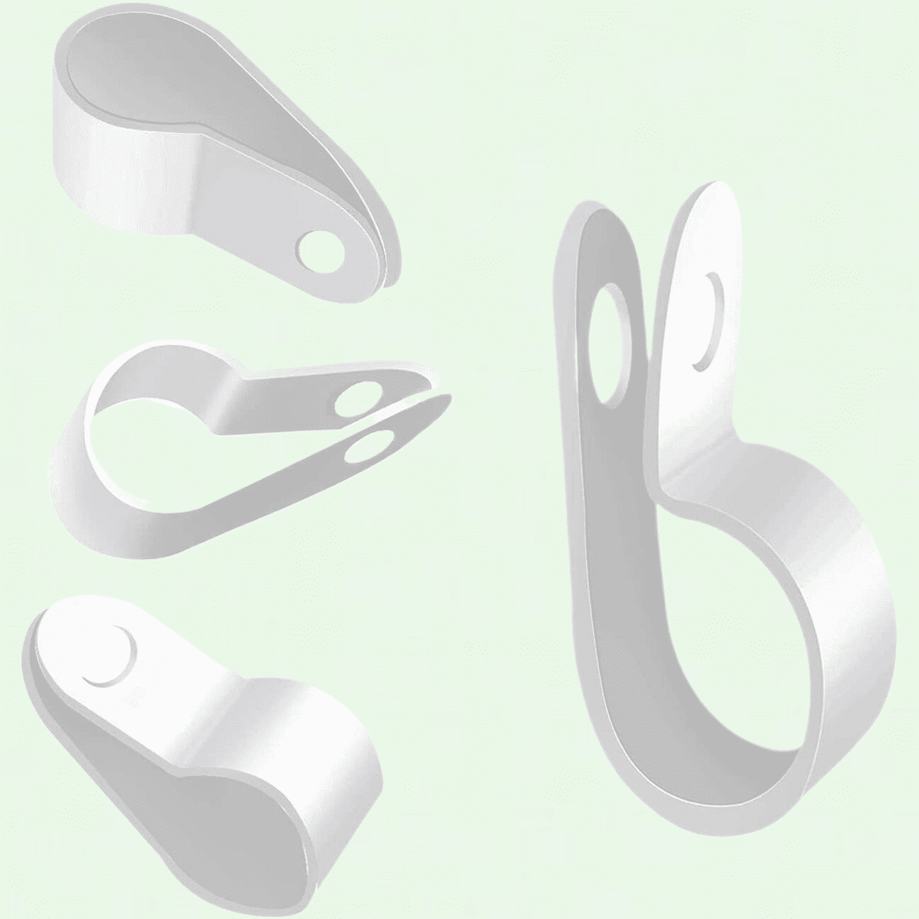 1/4 Inch Rope Light Clips - Pack of 100 - P-Style Mounting Clips for ...