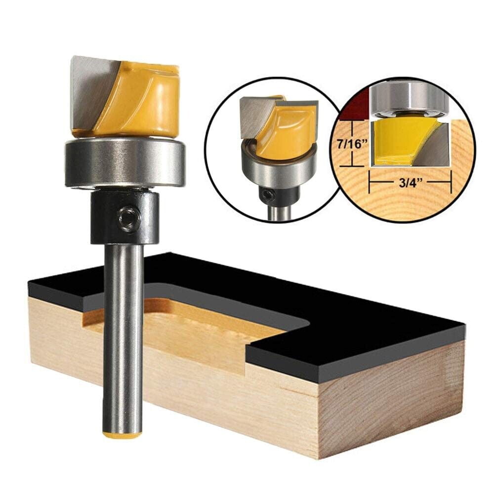 1/4 Inch Shank Flush Trim Hinge Mortising Template Router Bit with Ball ...