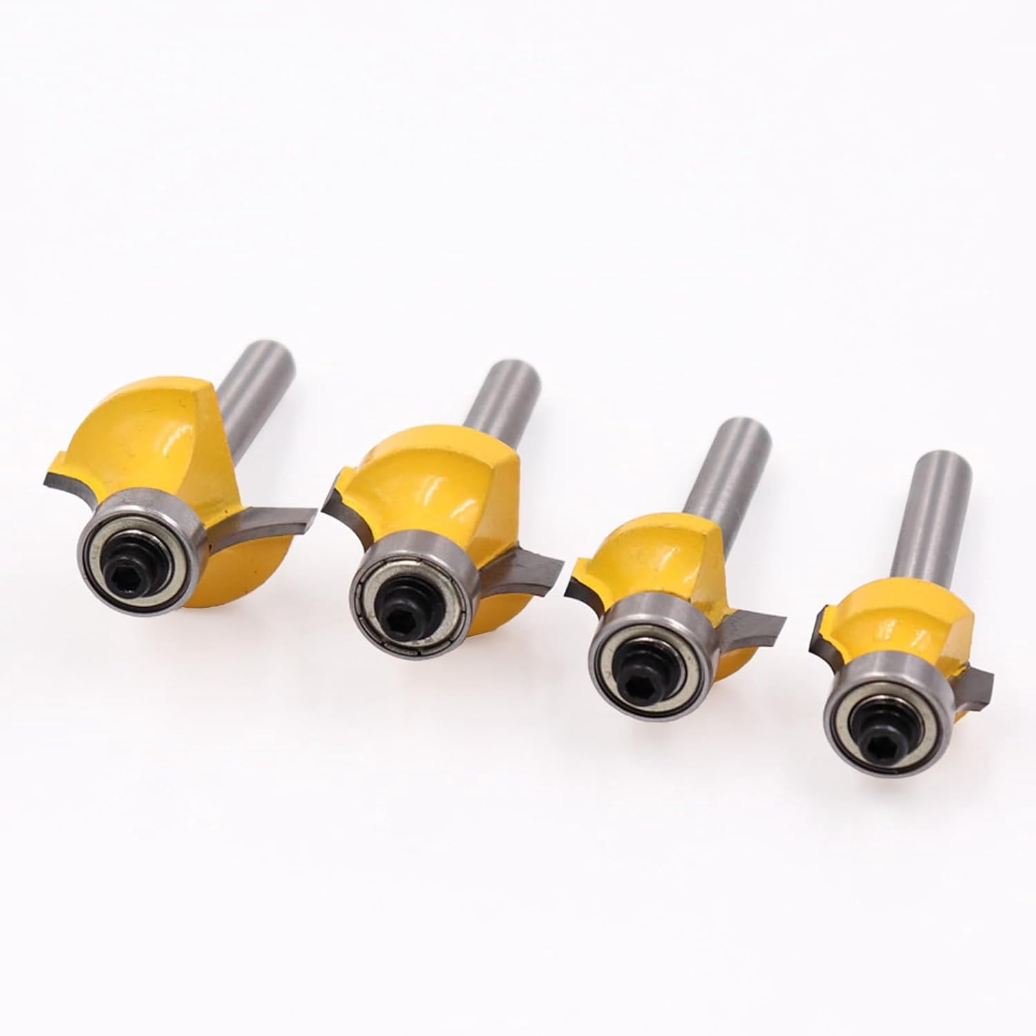 1/4 Inch Shank Round Over Router Bits Set, 4 Pcs Rounding Over Router ...
