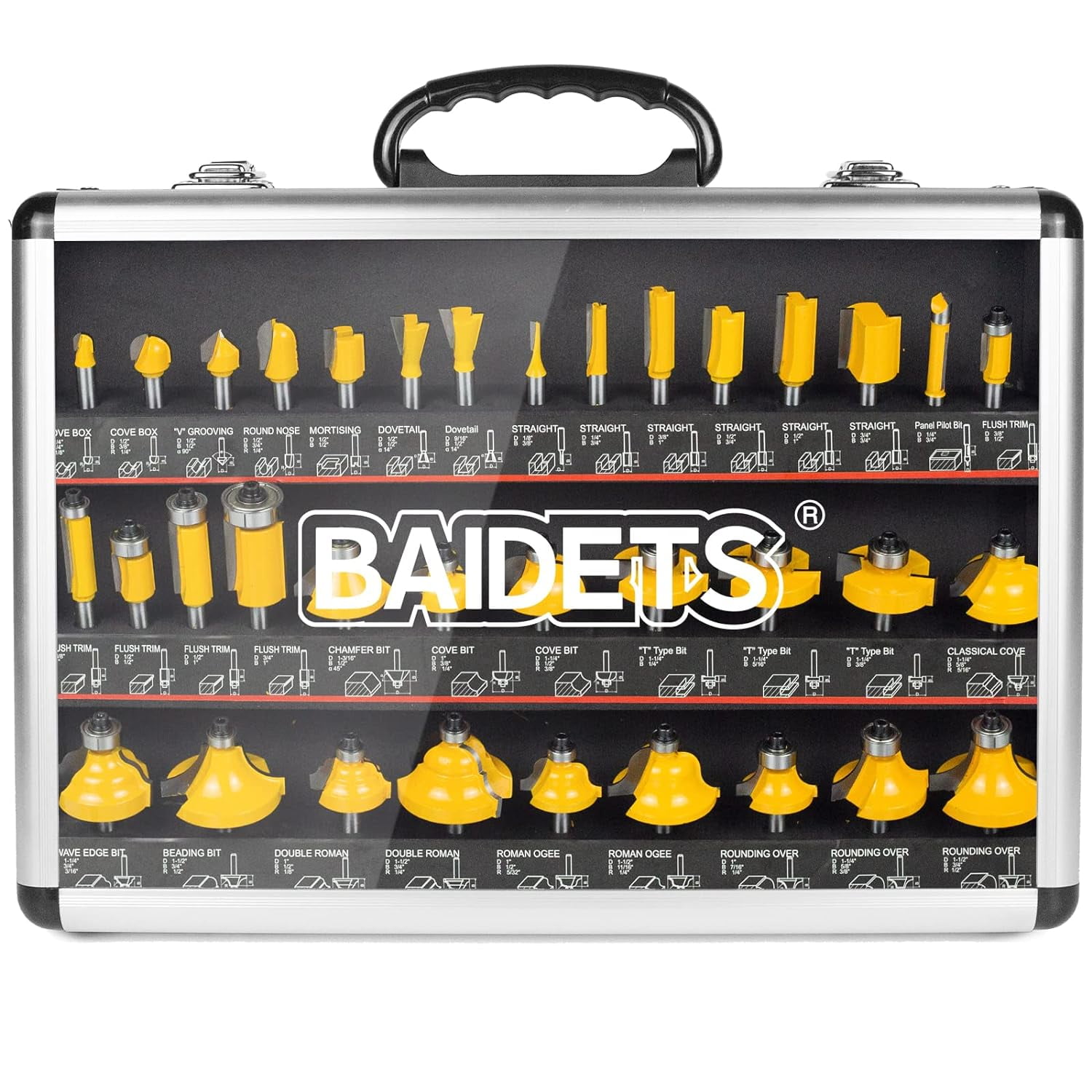 1/4 Inch Shank Router Bits - 35Pcs 1/4" Router Bit Set for Professional ...