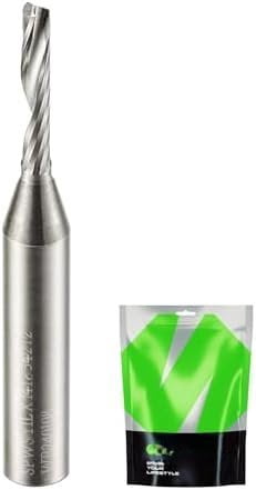 1/4 Inch Shank Single Flute (O Flute) Carbide Spiral Router 1/8 Inch ...