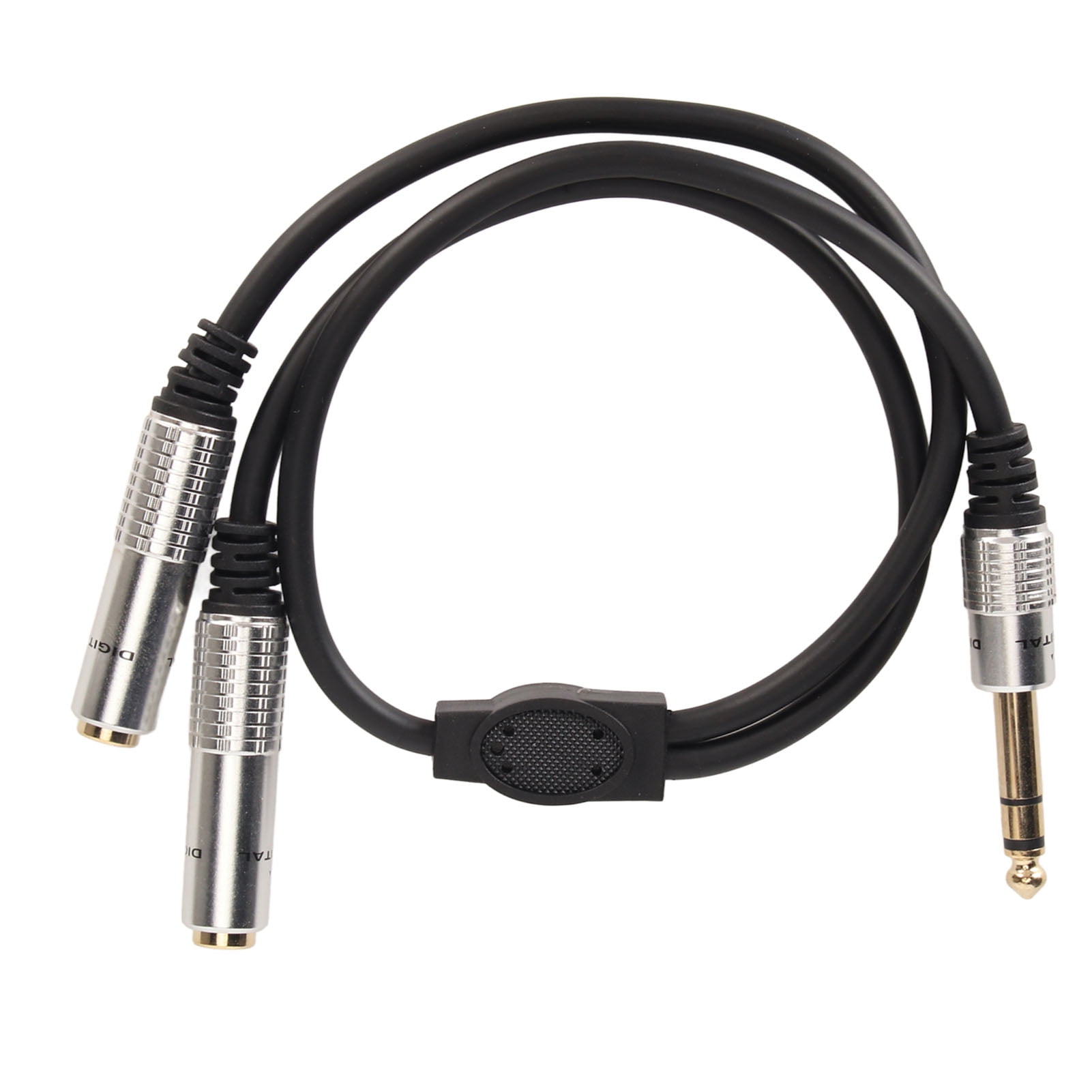 1/4 Inch Stereo Splitter Y Cable Dual Channel Aluminum Alloy 6.35mm ...