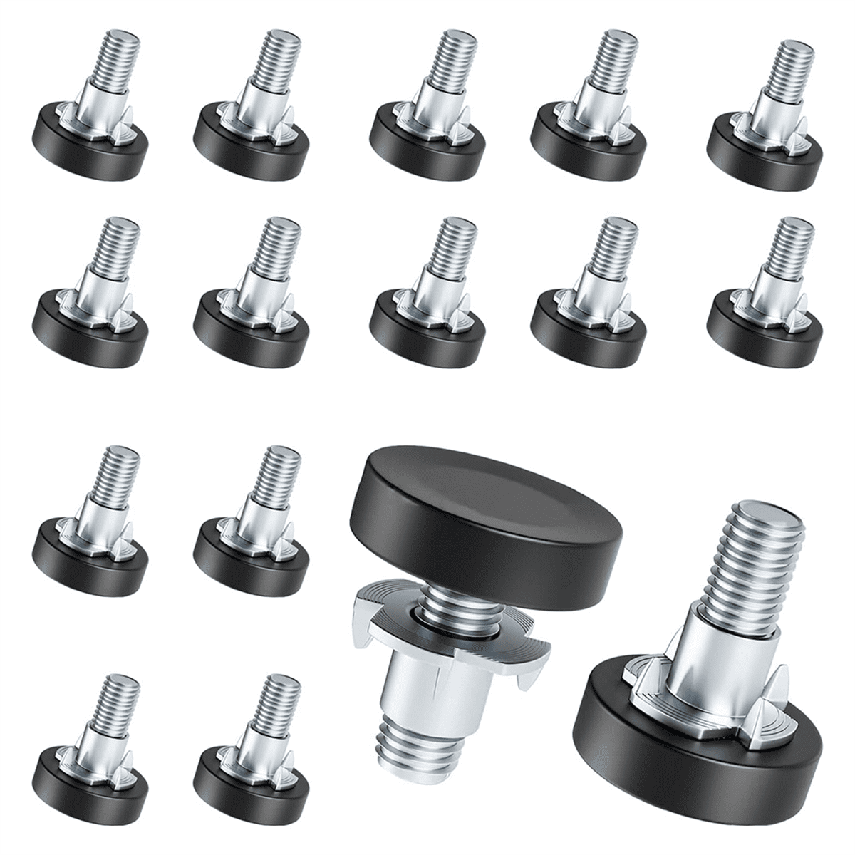 1/4 Inch Thread Leveling Feet, 16 PCS Furniture Levelers with -Nuts ...