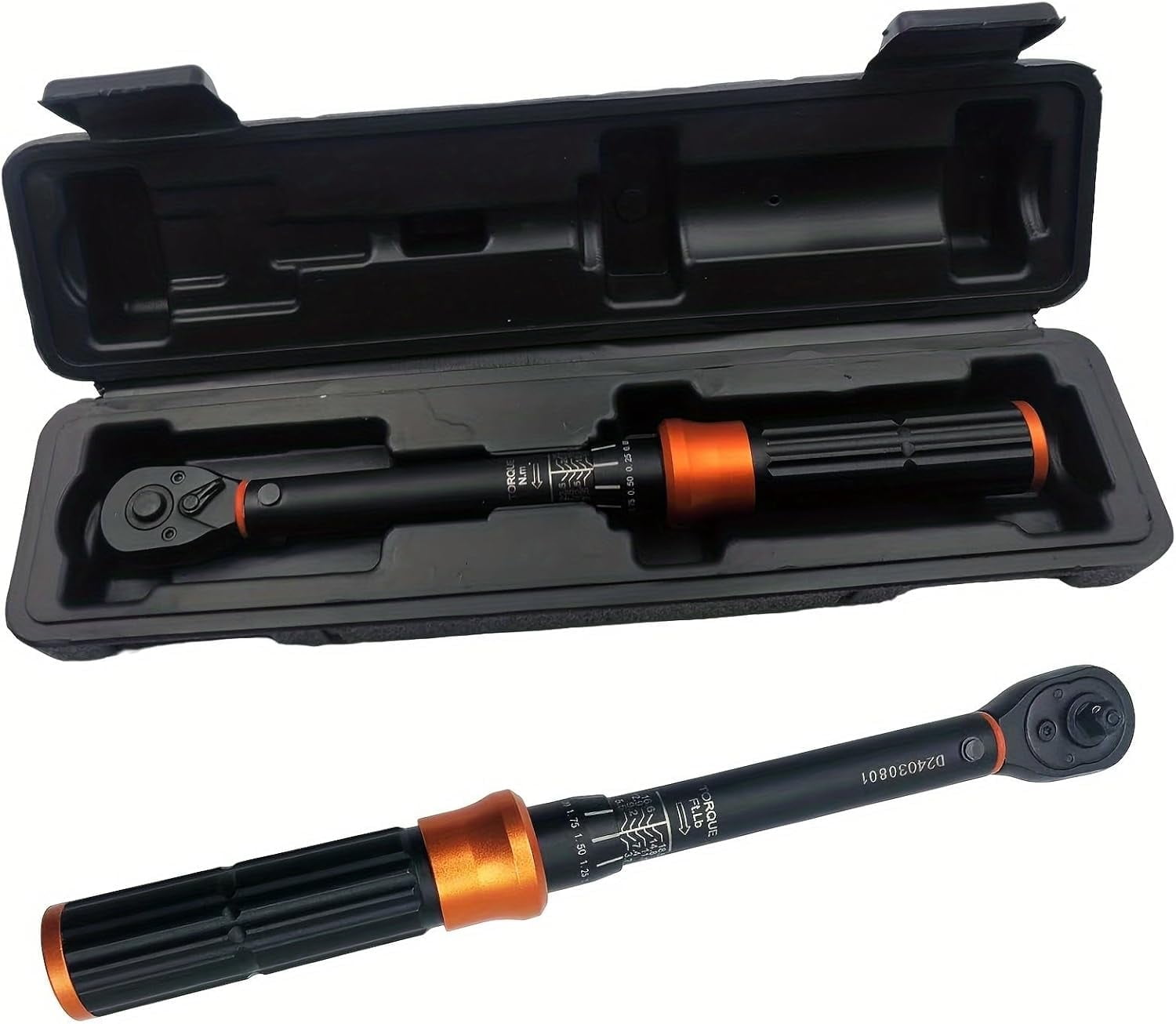 1/4 Inch Torque Wrench, 3.7-18.5ft.lb/5-25n.m Mechanical Dual Range ...