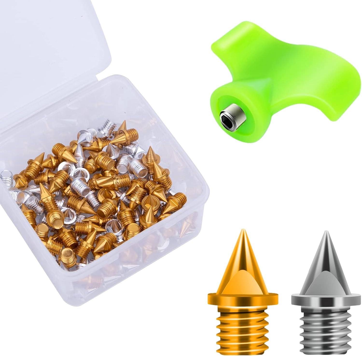 1/4 Inch Track Spikes, 100 count Steel Track Shoe Spikes Replacements ...
