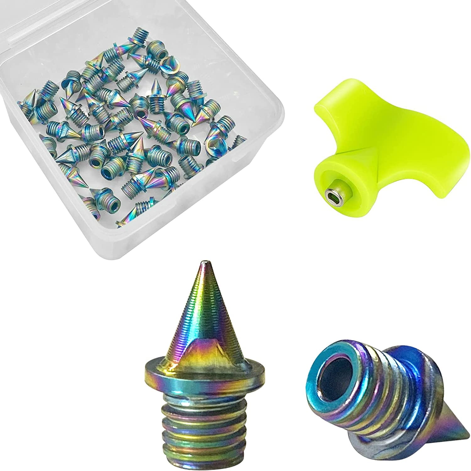 1/4 Inch Track Spikes, Alloy Steel Track Shoes Spikes Replacement for ...