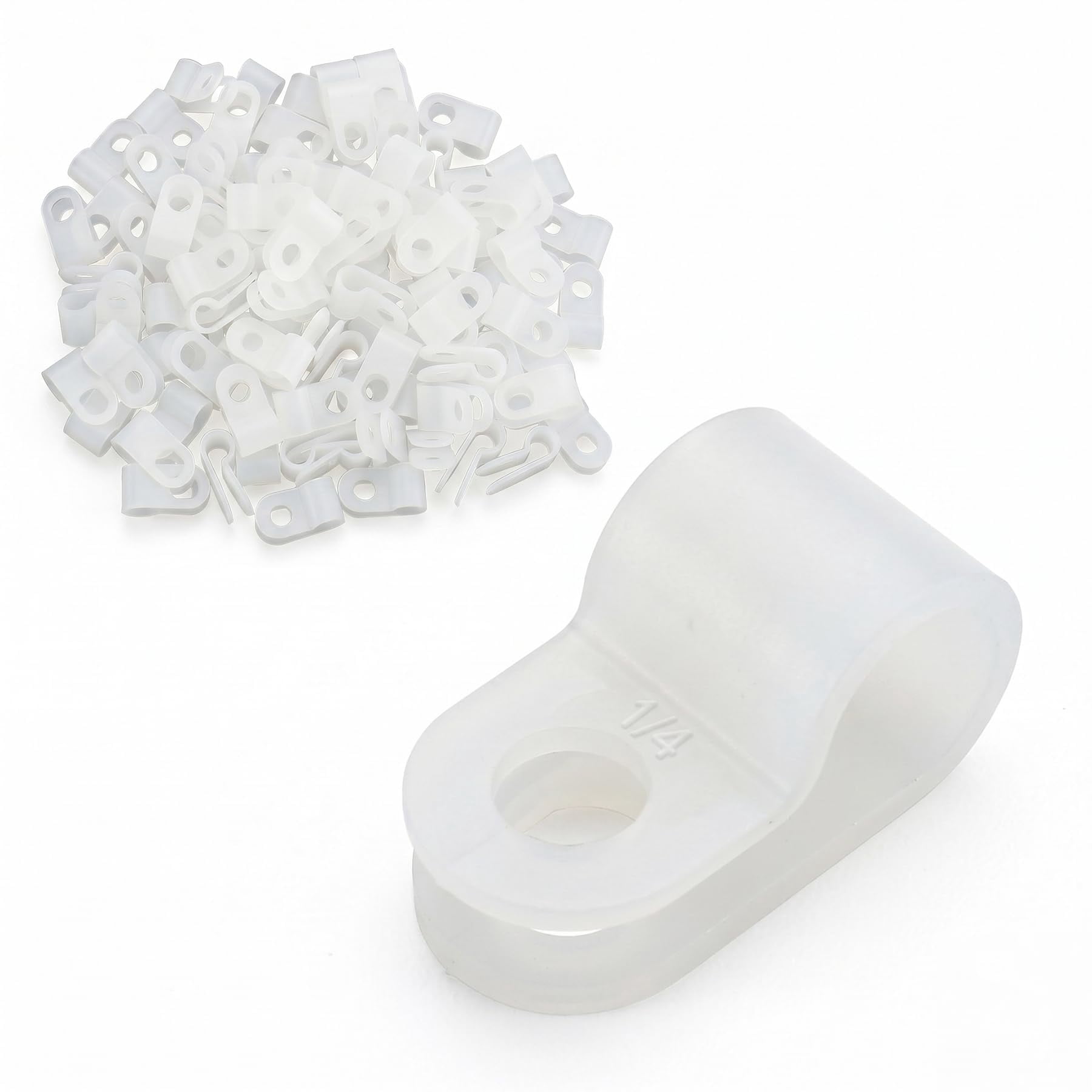 1/4 Inch White (1000-Pack) Cable Organizer Clips - Walmart.com