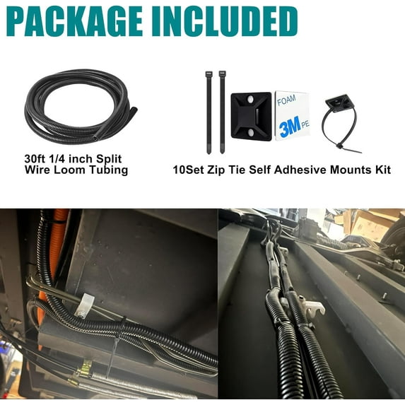 1/4 Inch Wire Loom Split Tubing - 30 ft Cord Protector Electric Wires ...