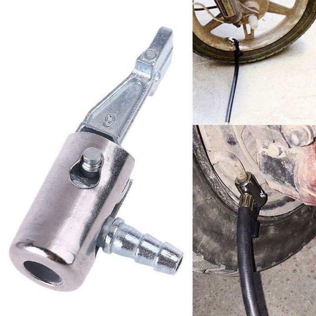 1/4\" Lock On Air Chuck Car Tire Inflator for Air Compressor with Barb ...