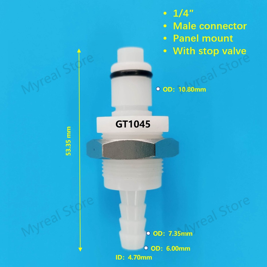 1-4 Male-Plastic Quick Connect Pipe Fittings, Barb Fittings, Inline ...