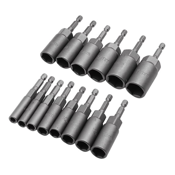 1/4'' Metric Socket Impact Wrench Hex Socket Head 6-19mm Adapter ...