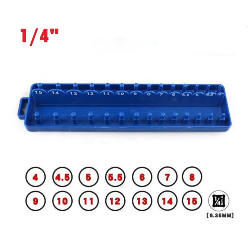 1/4" Metric Socket Storage Organizer Holder Bracket Plastic Socket Tray ...