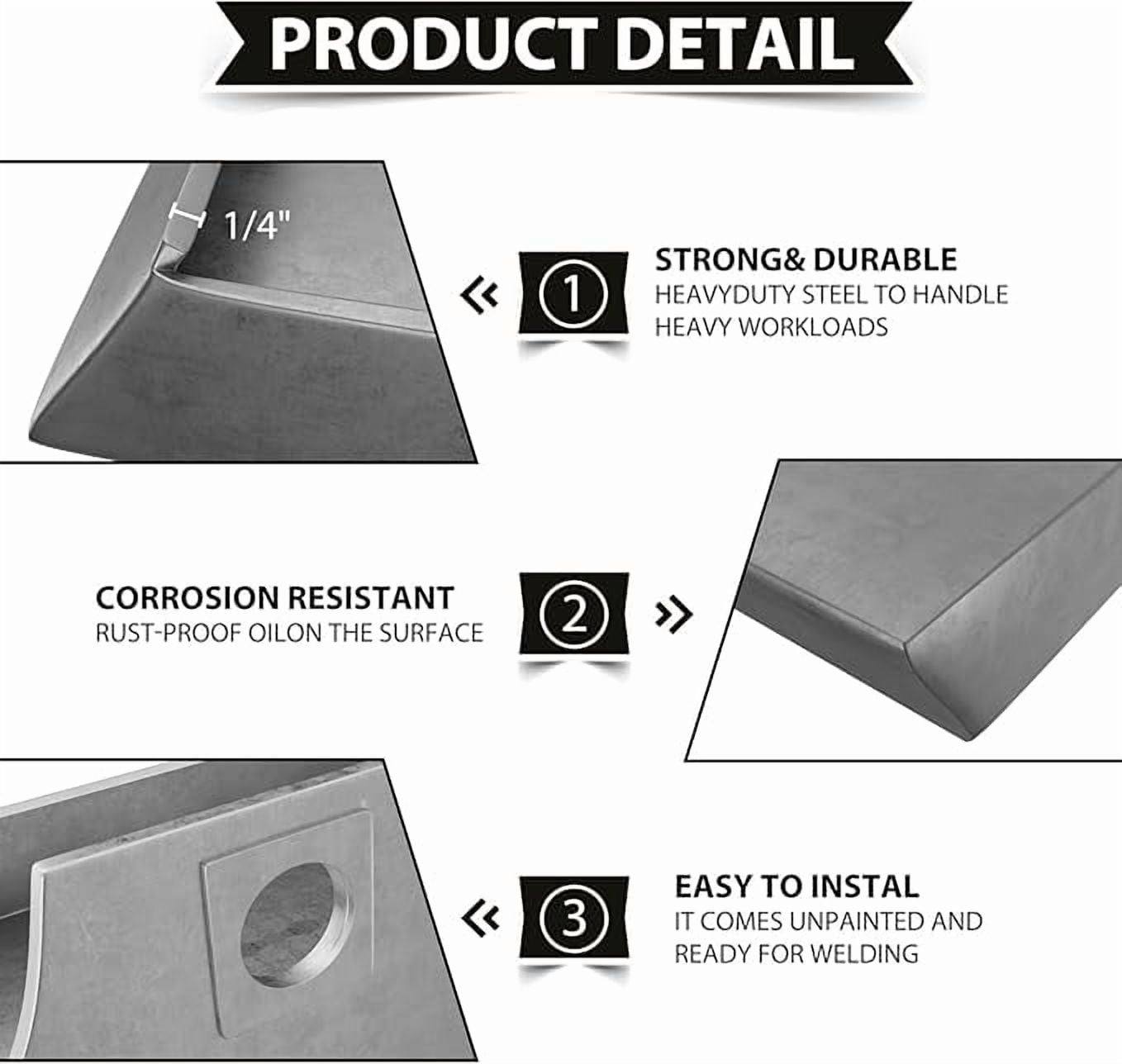 1/4" Mini Skid Steer Attachment Plate Quick Attach Mount Plate ...