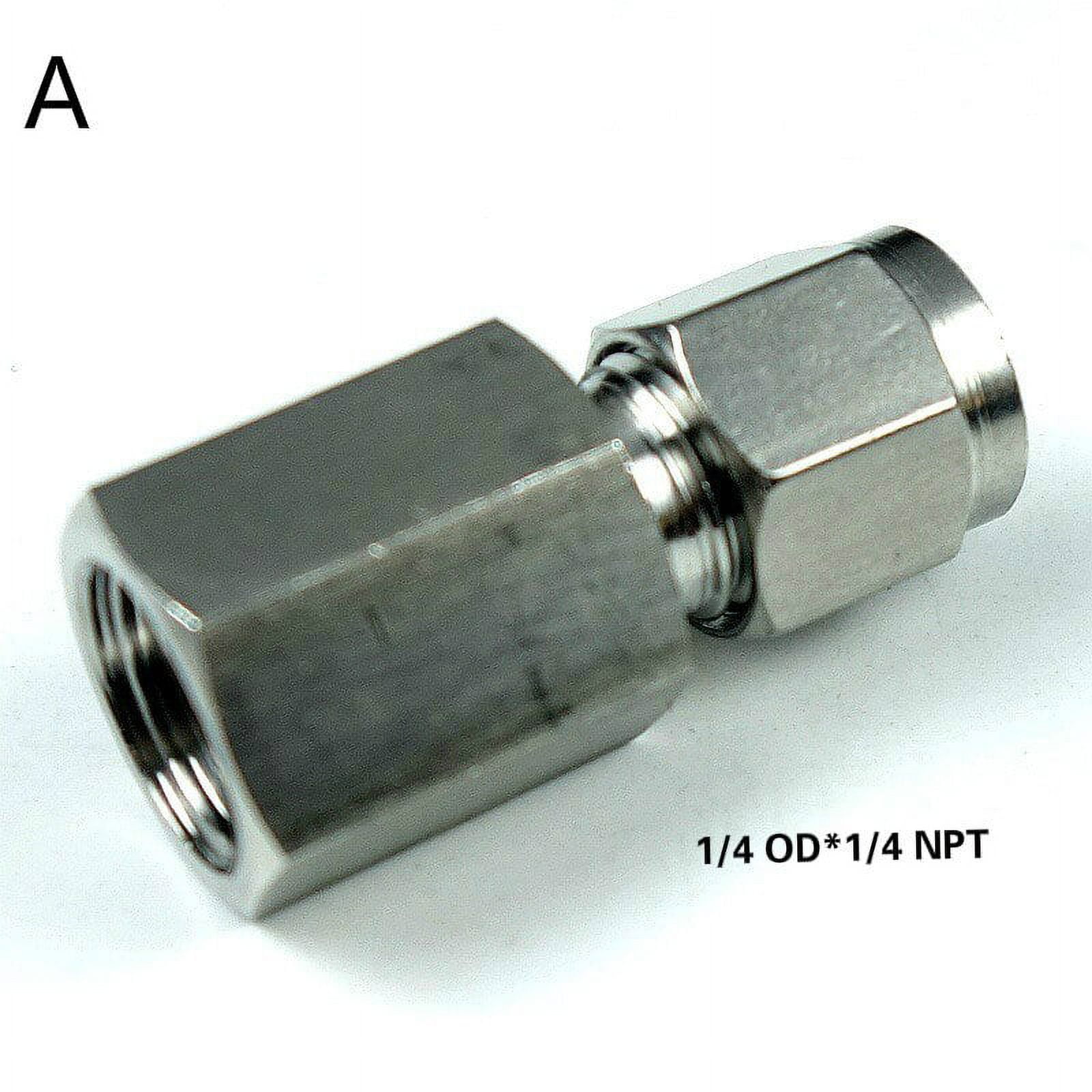 1/4" NPT Female Thread x 1/4" 1/2" OD Compression Connector Tube Double ...