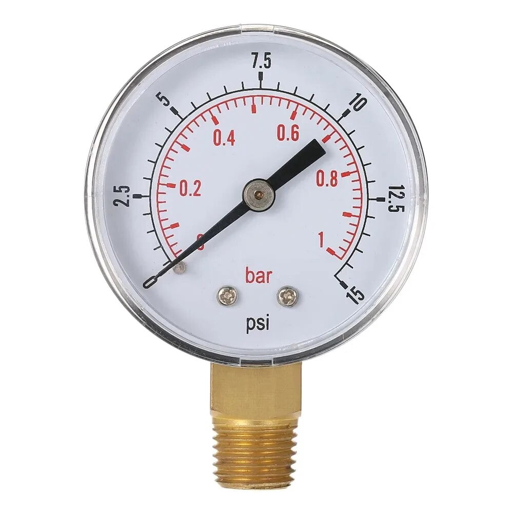 1/4" NPT Thread 50mm 0~60psi 0~4bar Pool Filter Water Pressure Dial ...