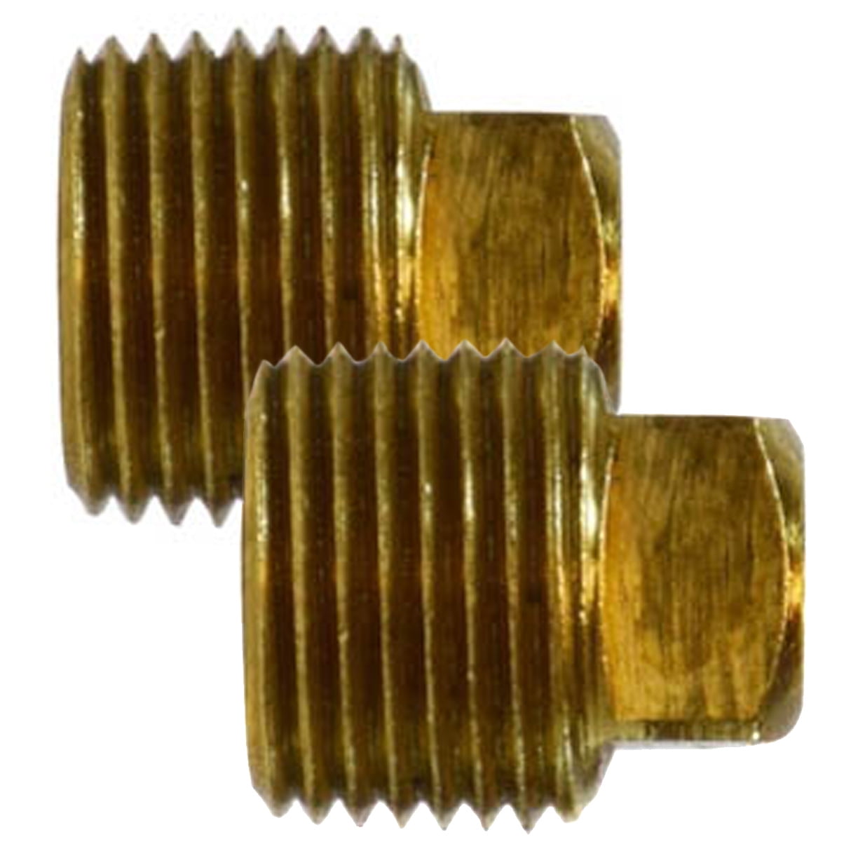 1/4" NPTF Square Head Barstock Plug Brass End Cap Pipe Fitting Brand ...