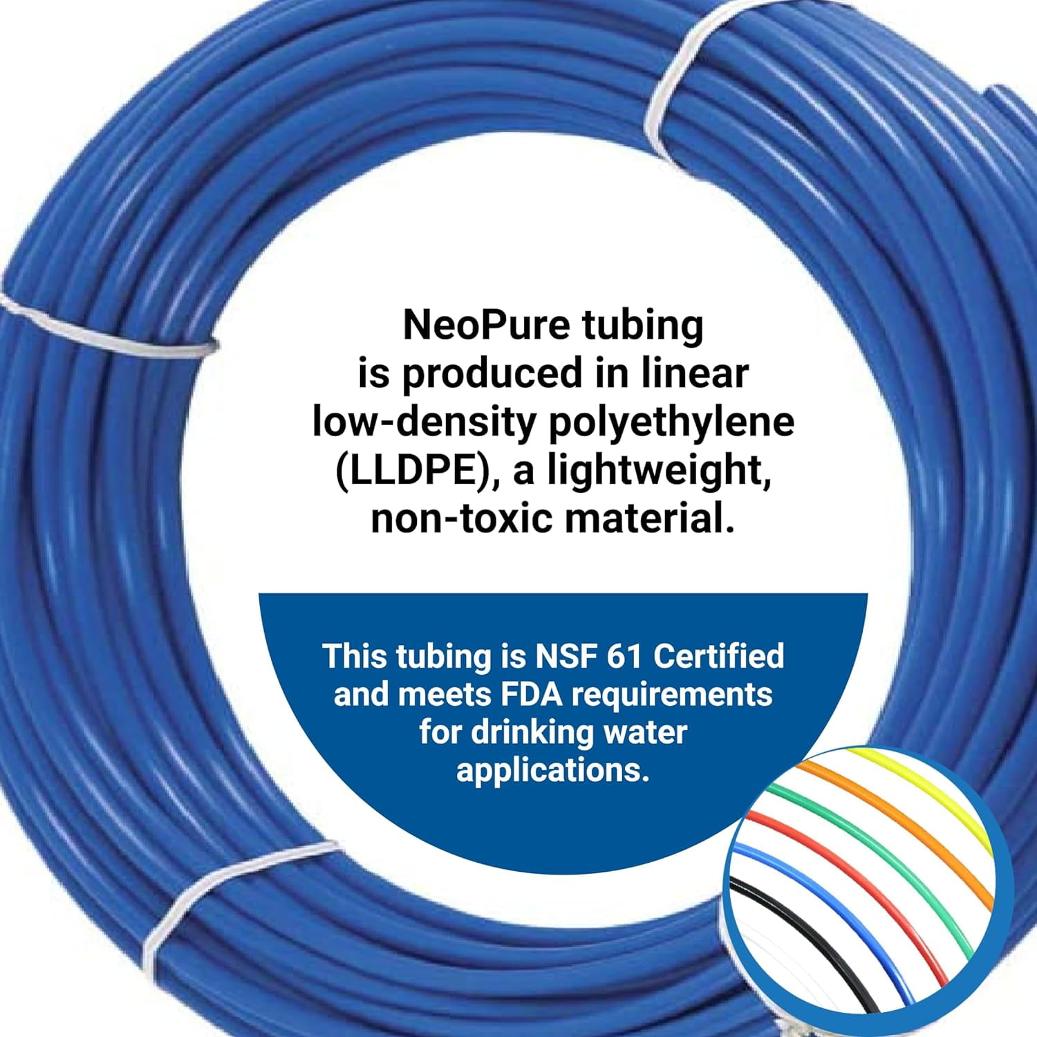 1/4" OD LLDPE Polyethylene Tubing(.170 ID) Pneumatic Hose Pipe Tubing Air Hose for Air Line ...