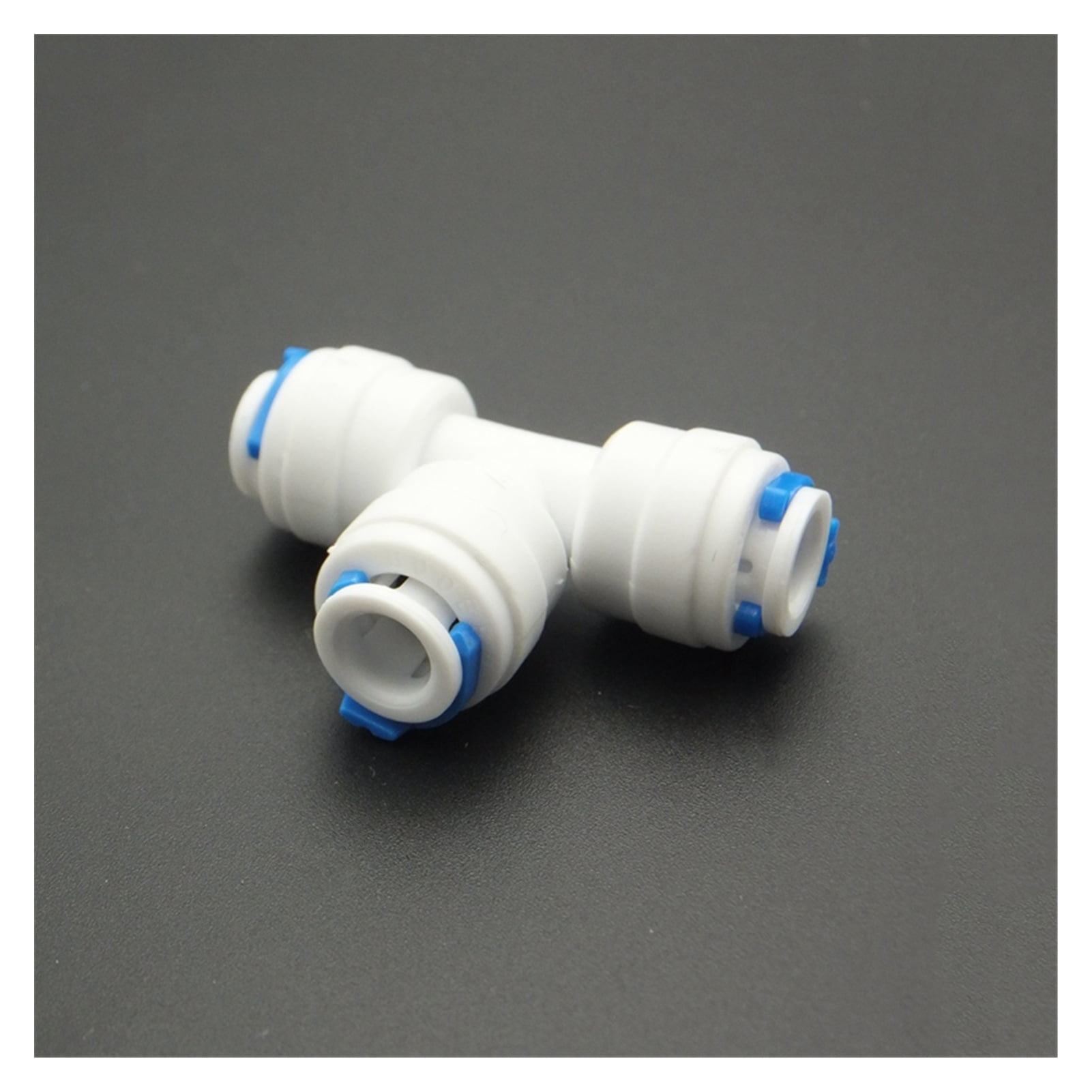 1/4" OD Qucik Connection Tee Type RO Water Connector Aquarium System ...