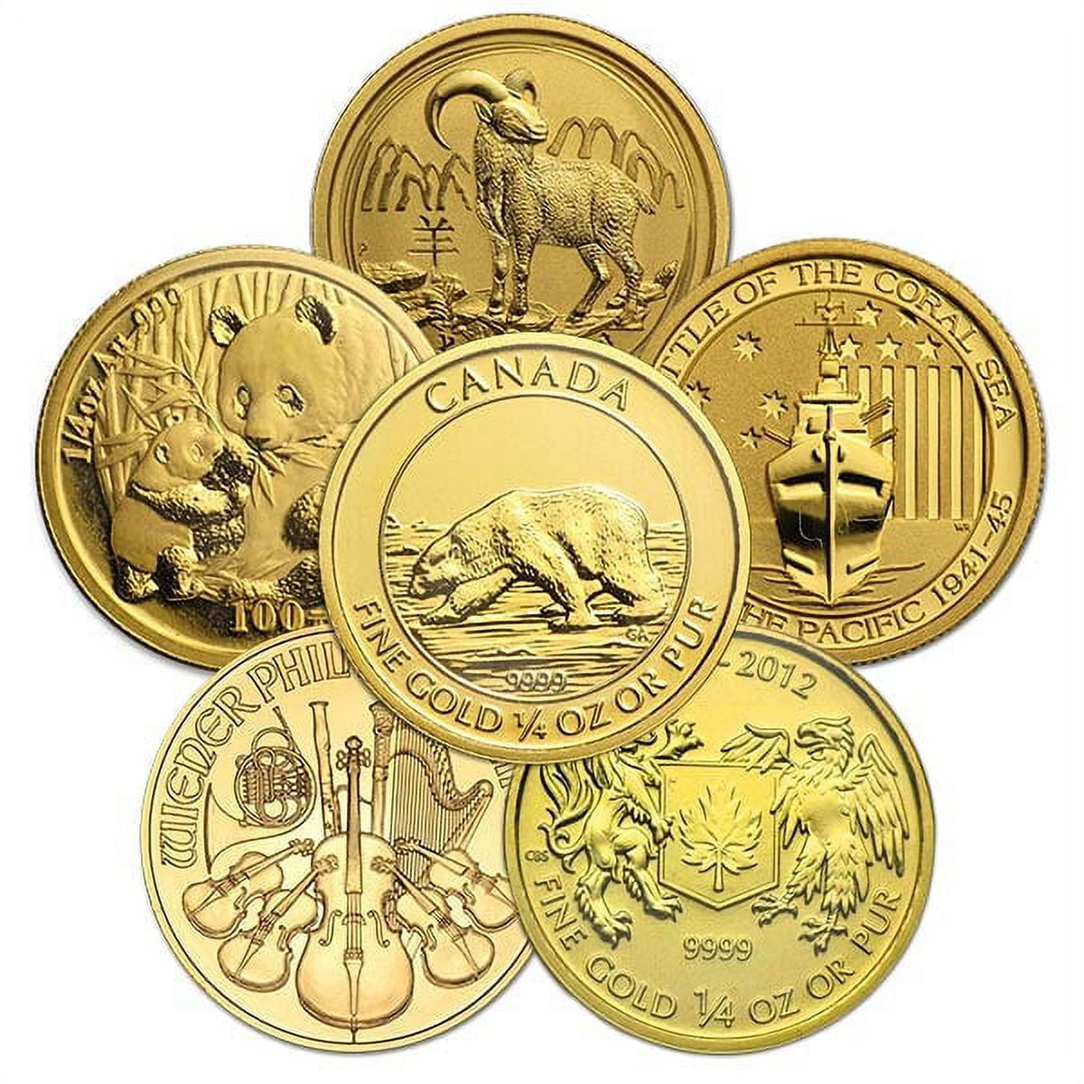 1/4 Oz Sovereign Gold Coins - Various World Mints - Walmart.com